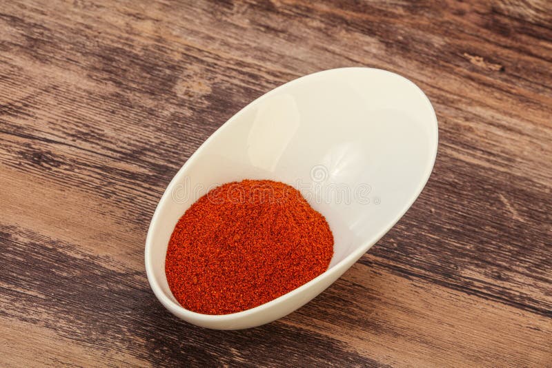 Dry Paprika Powder in the Bowl Stock Image - Image of dried, pile ...