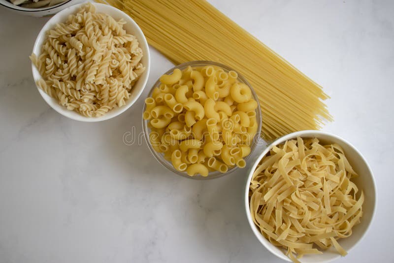 Dry Pasta Different Gourmet on a Light Background Stock Image - Image ...