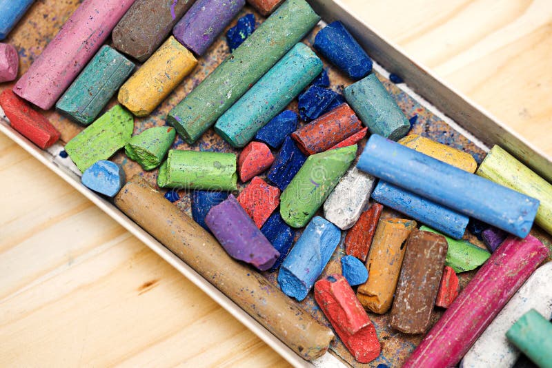 Dry pastels set of crayons stock photo. Image of background - 90841272