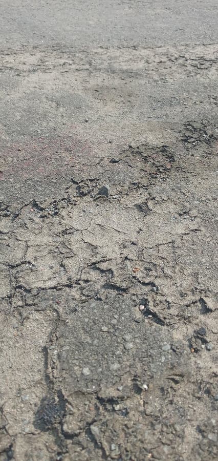 Dry Peeling Soil on Asphalt Road Stock Photo - Image of road, soil ...