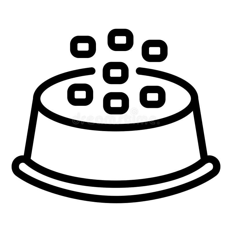 Dry Pet Food Icon, Outline Style Stock Vector - Illustration of black ...