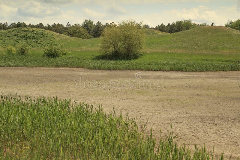 Dry pond stock photo. Image of island, heat, drought - 55433968