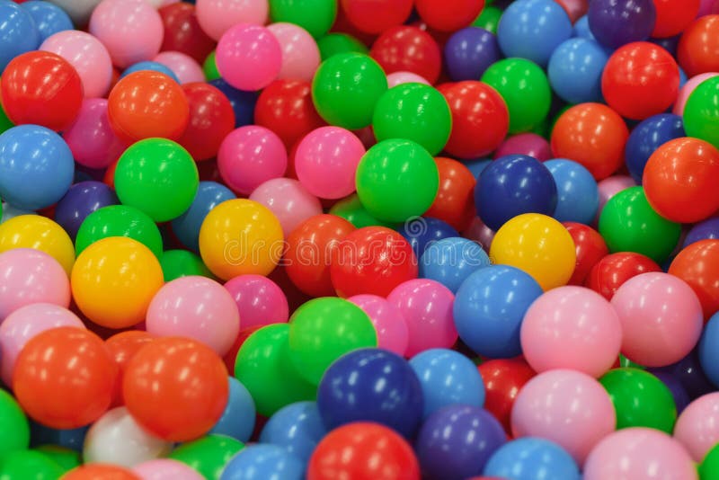 Dry Pool with Colored Balls for Children Stock Photo - Image of pink ...