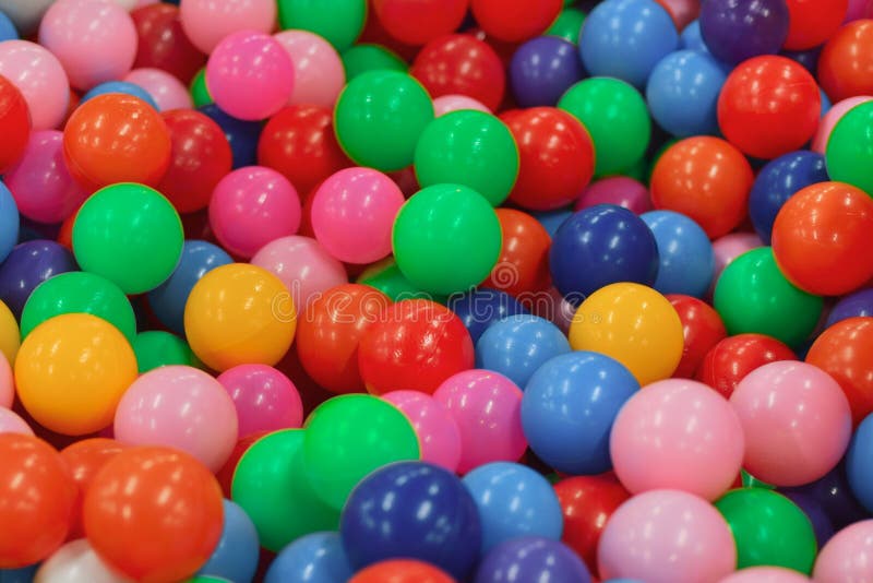 Dry Pool with Colored Balls for Children Stock Image - Image of ...