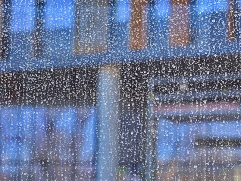 Dry Rain Drops on the Transparent Window Glass Stock Photo - Image of ...