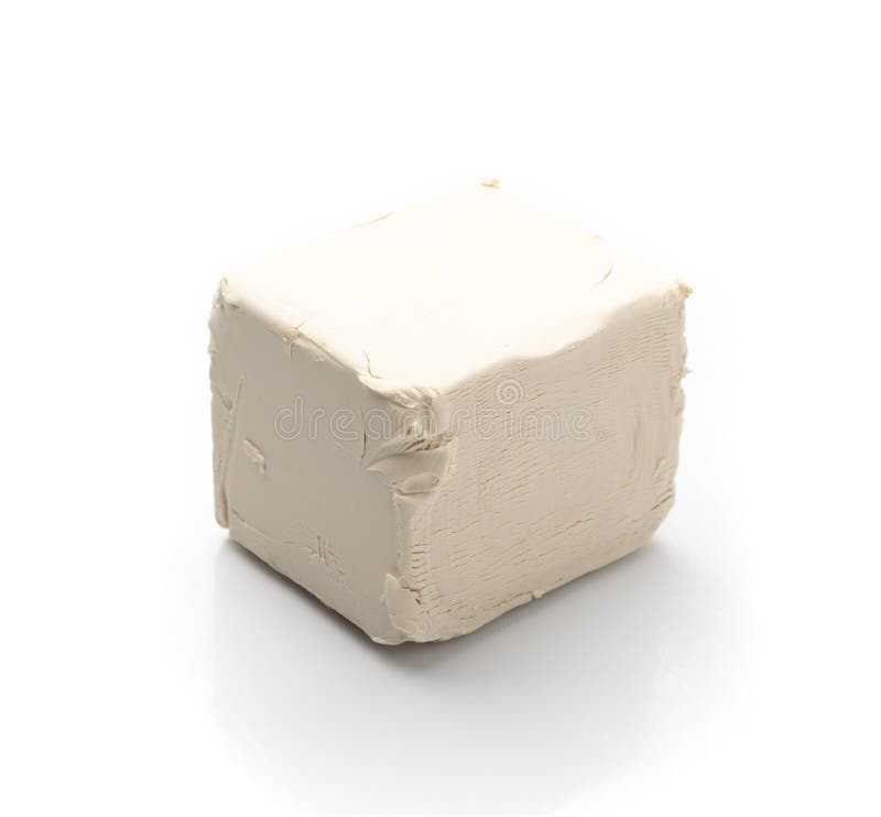 Dry and Raw Compressed Baking Yeast Stock Image - Image of organic ...