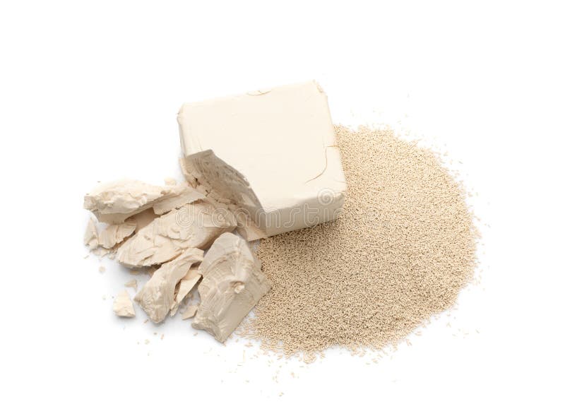 Dry and Raw Compressed Baking Yeast Stock Image - Image of biga, bread ...