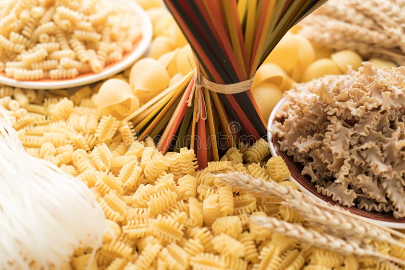 Dry Raw Macaroni Texture Background Stock Photo - Image of short ...