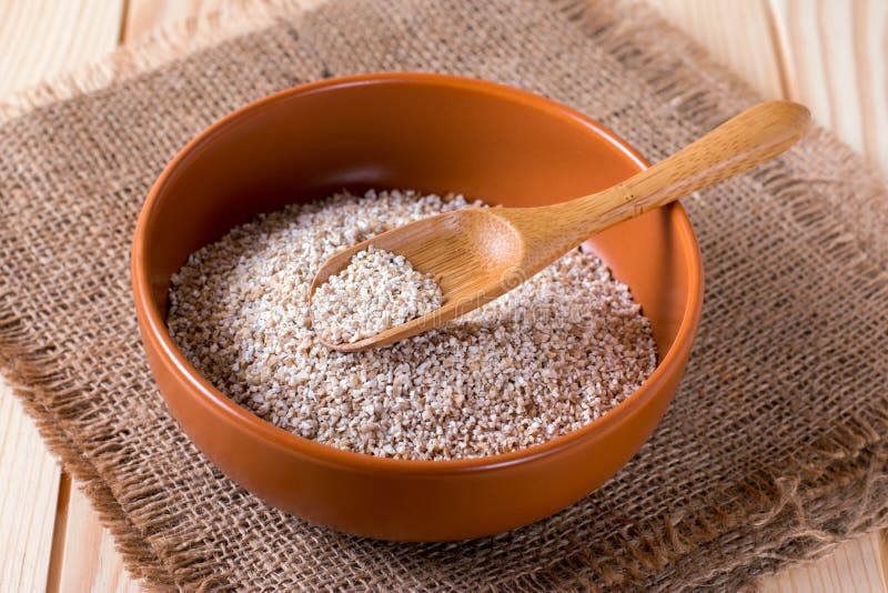 Dry Raw Rye Grain in a Bowl with a Spoon Stock Photo - Image of detail ...