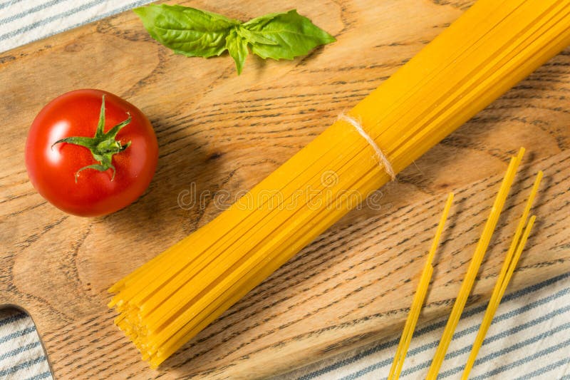 Dry Raw Yellow Italian Spaghetti Stock Photo - Image of spaghetti ...
