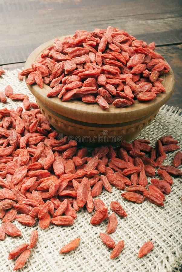 Dry red goji berries stock photo. Image of diet, bowl - 49346448