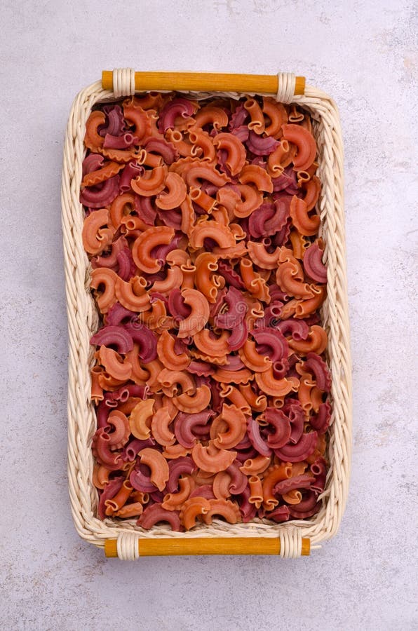 Dry red pasta stock image. Image of healthy, pile, gourmet - 255938393