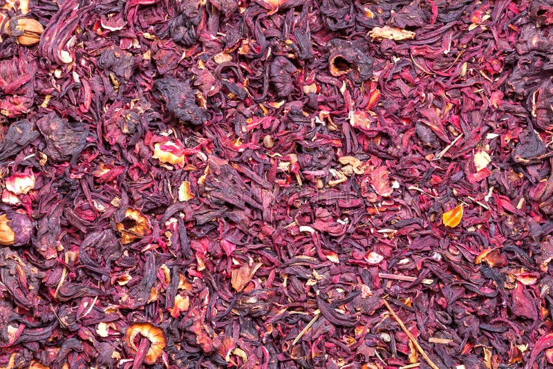 Dry Red Tea Hibiscus Background Texture Stock Photo - Image of leaf ...