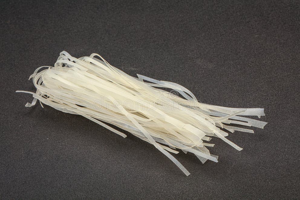 Dry Rice Noodle for Cooking Stock Photo - Image of vegetarian, rice ...