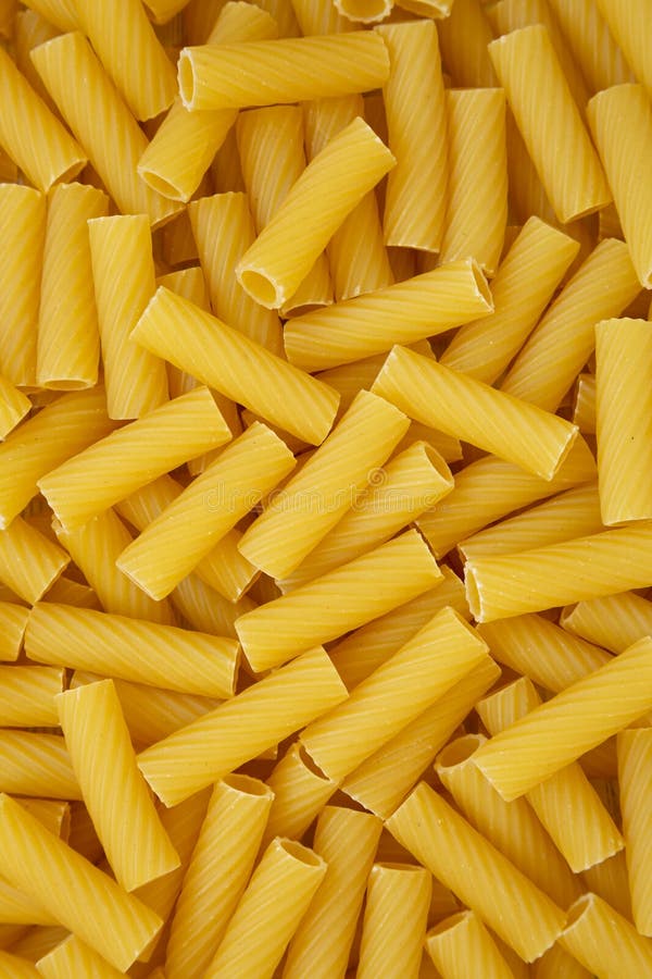 Dry Rigatoni Pasta, Top View. Flat Lay, Overhead, from Above Stock ...