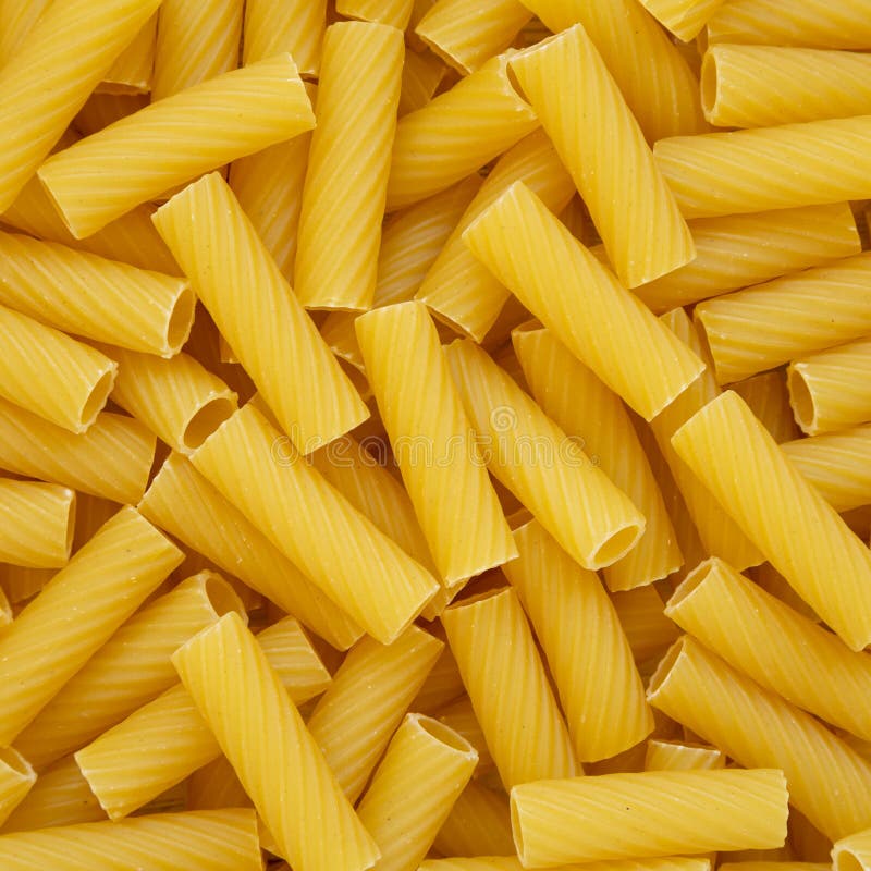 Dry Rigatoni Pasta, Top View. Flat Lay, Overhead, from Above Stock ...