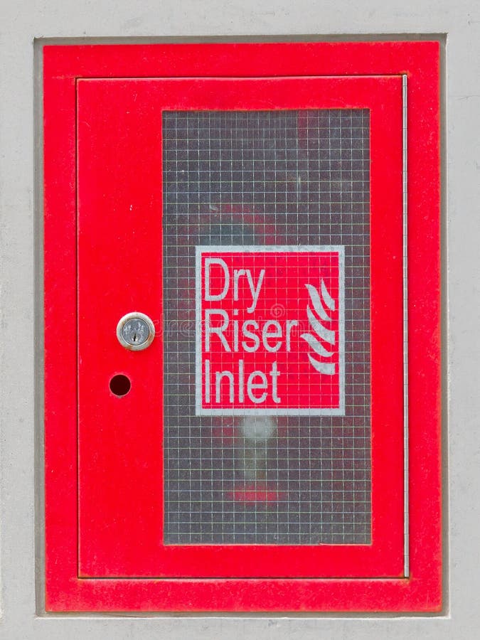 Dry Riser Inlet Cabinet Located on Building Stock Photo - Image of fire ...