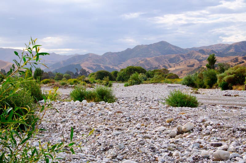 Dry river bed stock image. Image of travel, south, clouds - 10932917