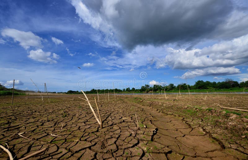 Dry and Parched Ground on the Prairie Due To Dry Conditions and Drought ...