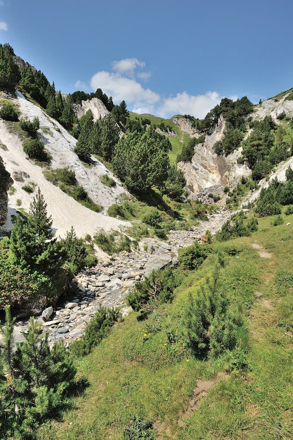 Dry riverbed stock photo. Image of lucomagno, trail, hiking - 26894866