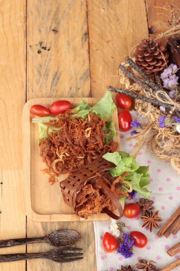 Dry Roast Pork into Strips. Stock Photo - Image of pork, cooked: 58134798