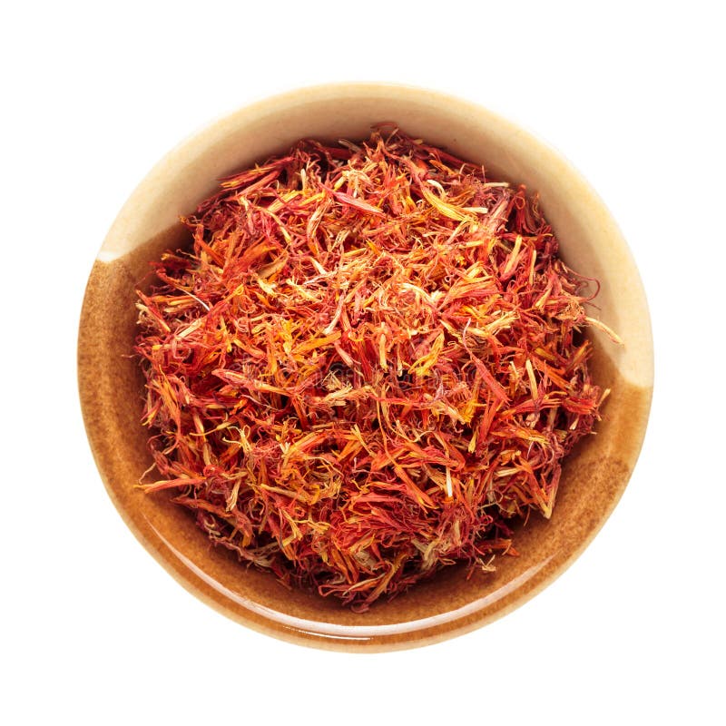 Dry Safflower Isolated White Clipping Path Stock Photos - Free ...