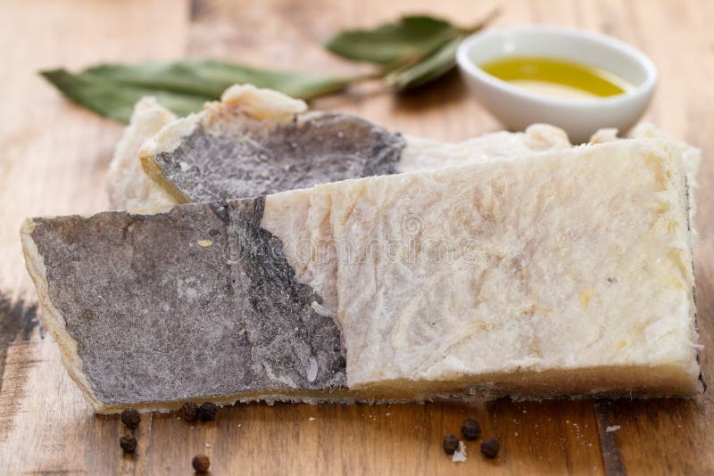 Dry salted cod fish stock photo. Image of wood, brown - 70502580