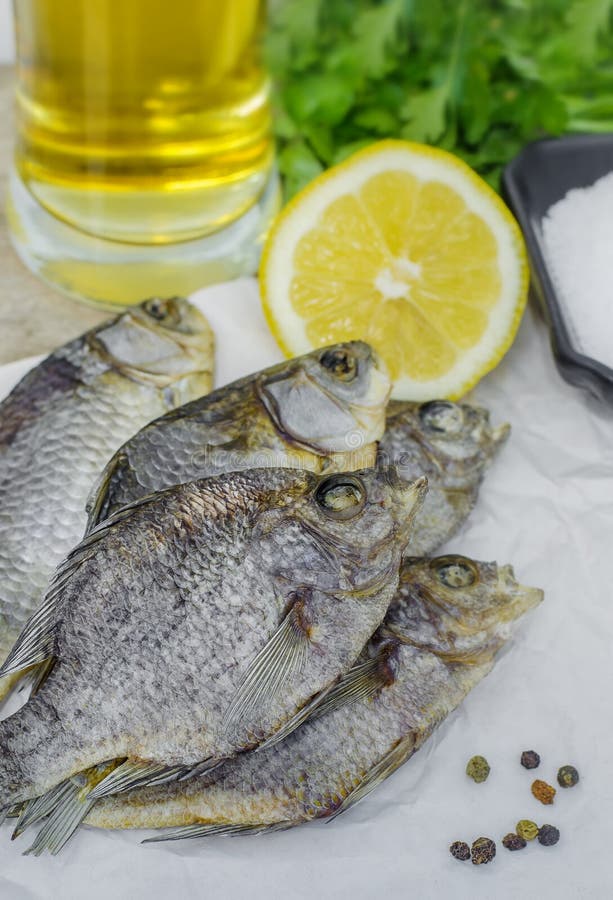 Dry Salted Fish. Snack for Beer Stock Photo - Image of delicious ...
