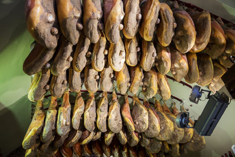 Dry and Salty Joints of Jamon . Stock Photo - Image of cured, joints ...