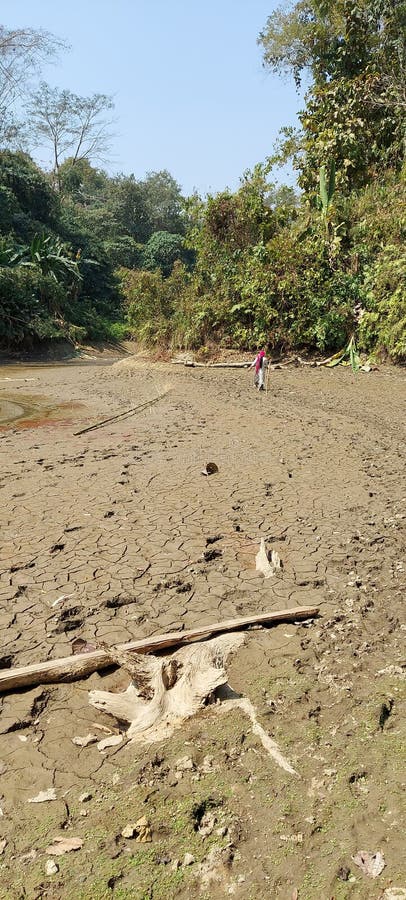 Dry Season when Lake Became Dry Stock Photo - Image of season, water ...