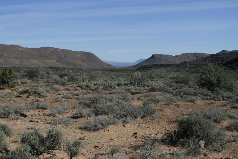 Desert Karoo, Kalahari Landscape of South Africa Stock Image - Image of ...