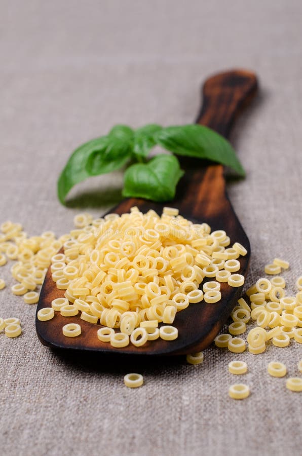 Anelli Rigati Italian Boiled Pasta in Heap Stock Image - Image of ...