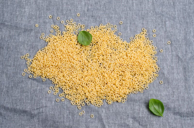 Anelli Rigati Italian Boiled Pasta in Heap Stock Image - Image of ...