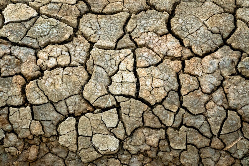 Dry Soil Surface with Deep Cracks Textured Background. Dried and ...