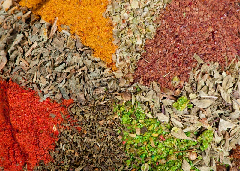 Dry spices background stock image. Image of basil, ingredients - 21051413