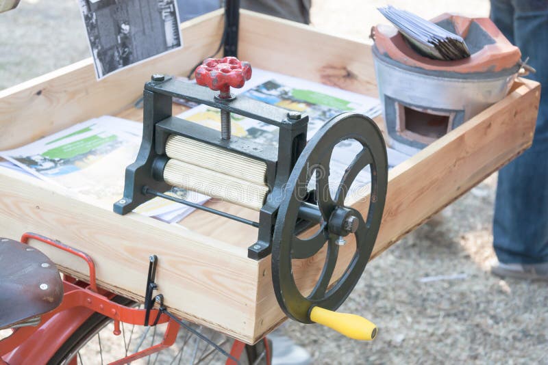 Dry squid mash machine stock photo. Image of grilled - 50653380