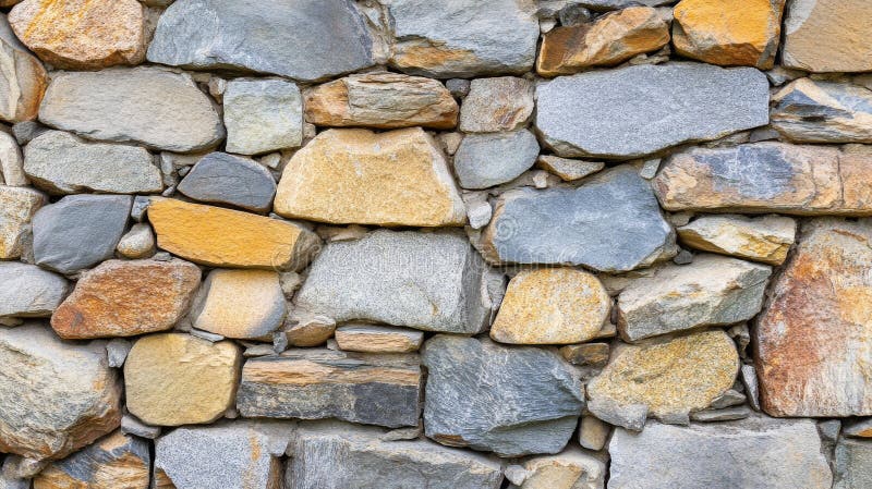 Dry Stack Stone Wall Texture Irregular Shapes, Gray and Beige Tones ...