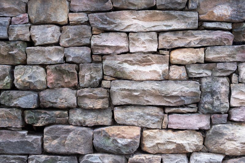Dry Stacked Stone Wall in Great Condtion Stock Image - Image of ...