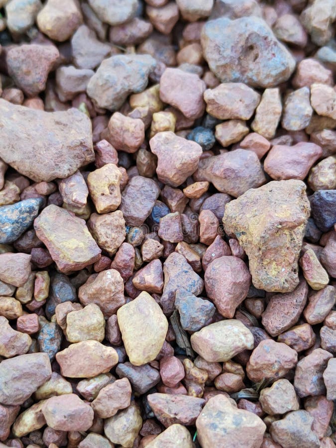 Dry Stone Soil Texture on the Edge of an Artificial Hill in the Village ...
