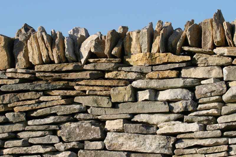 Dry stone wall detail stock image. Image of boundary, custom - 288823
