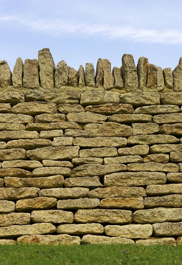 Dry stone wall detail stock image. Image of boundary, custom - 288823