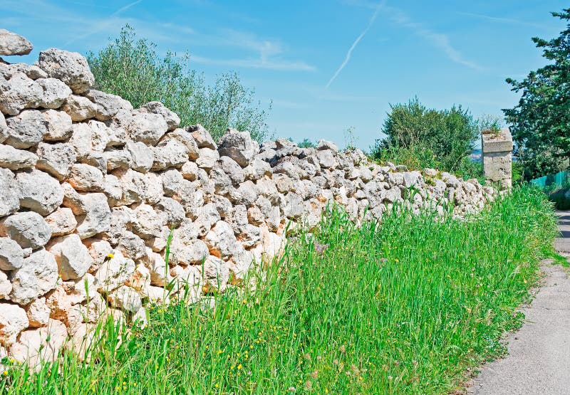 Dry stone wall stock photo. Image of island, natural - 30620976