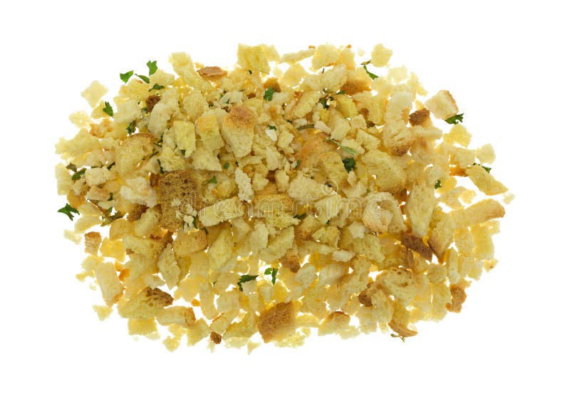 Dry Stuffing Mix on a White Background Top View Stock Photo - Image of ...