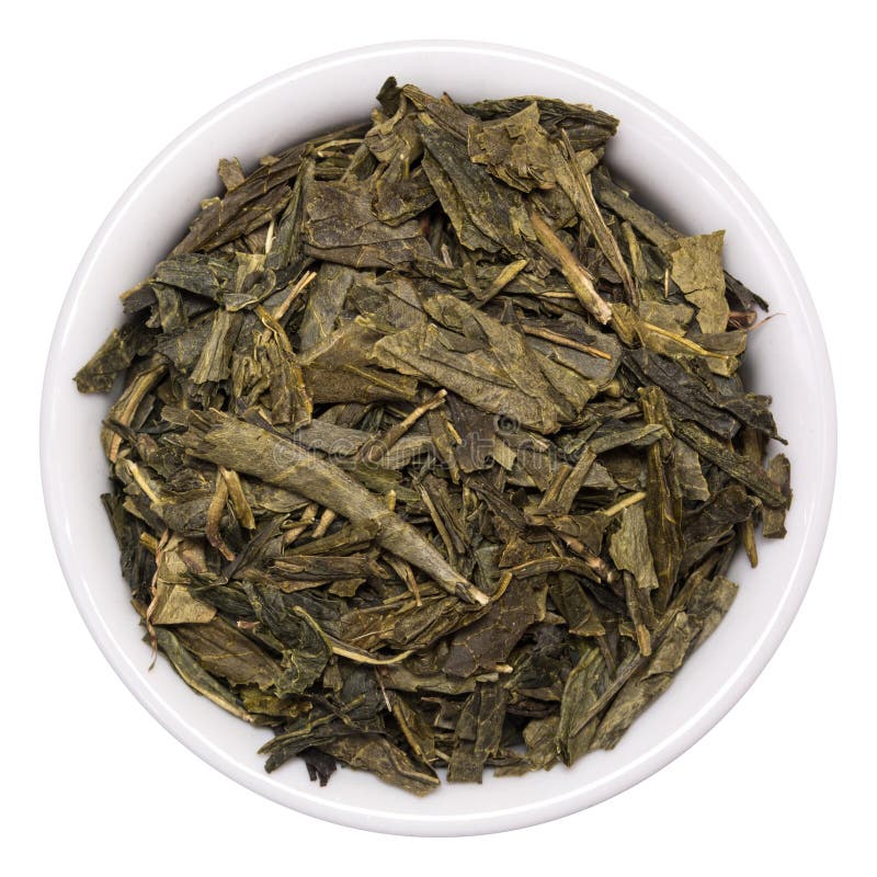 Dry Tea Sencha Isolated on White Background. Stock Photo - Image of ...