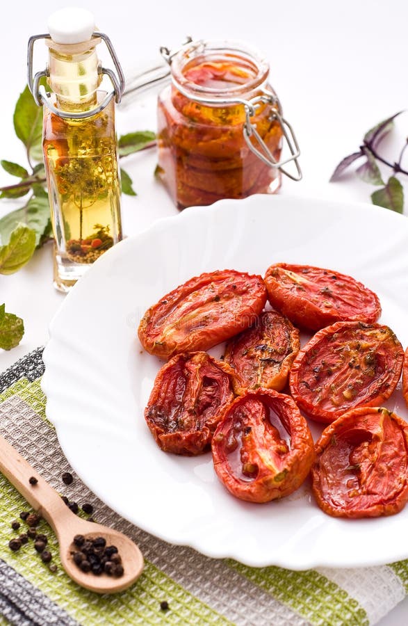 Dry tomatoes stock photo. Image of cookbook, vegetable - 16173450
