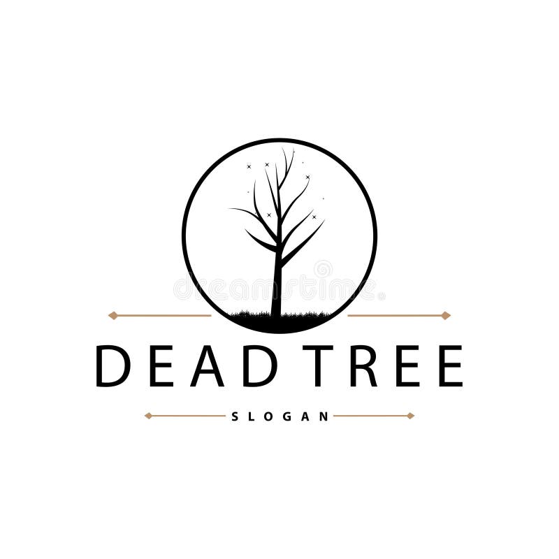 Dry Tree Logo, Dead Tree Plant Design Vector Silhouette Illustration ...