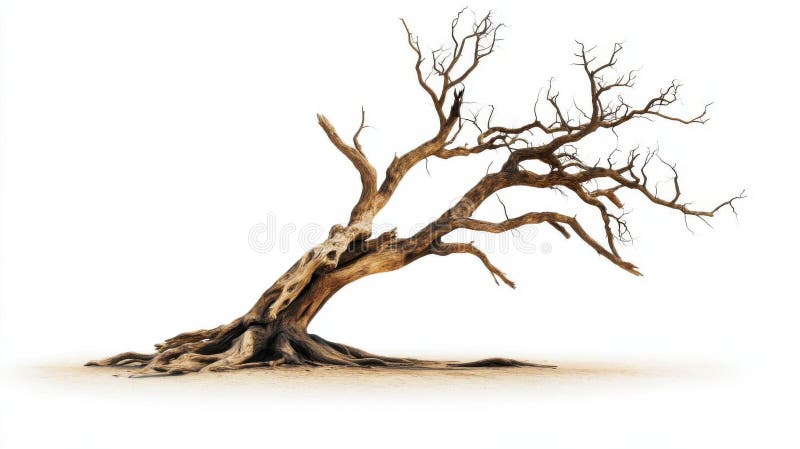 Dry Tree Spreads Its Branches on the Ground and Shows a Unique Pattern ...