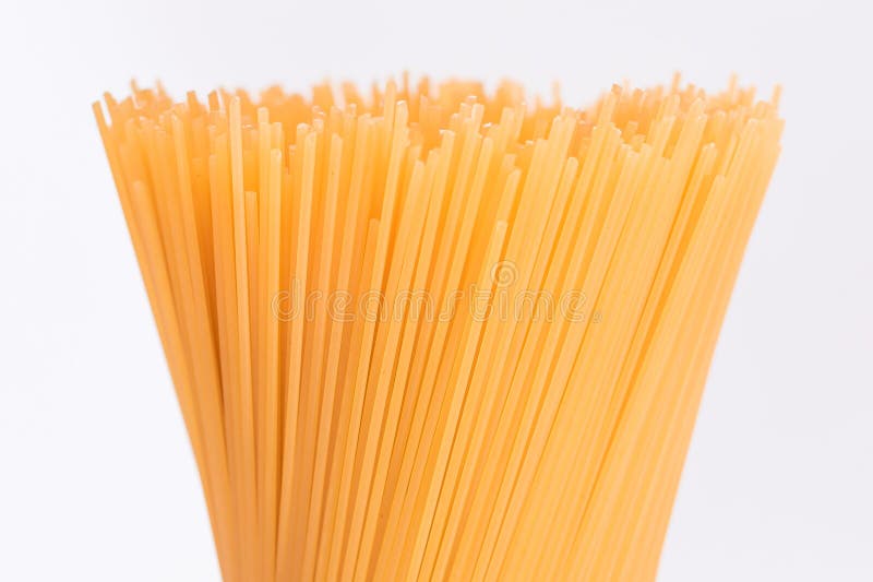 Dry Uncooked Spaghetti Isolated on White Background Stock Photo - Image ...