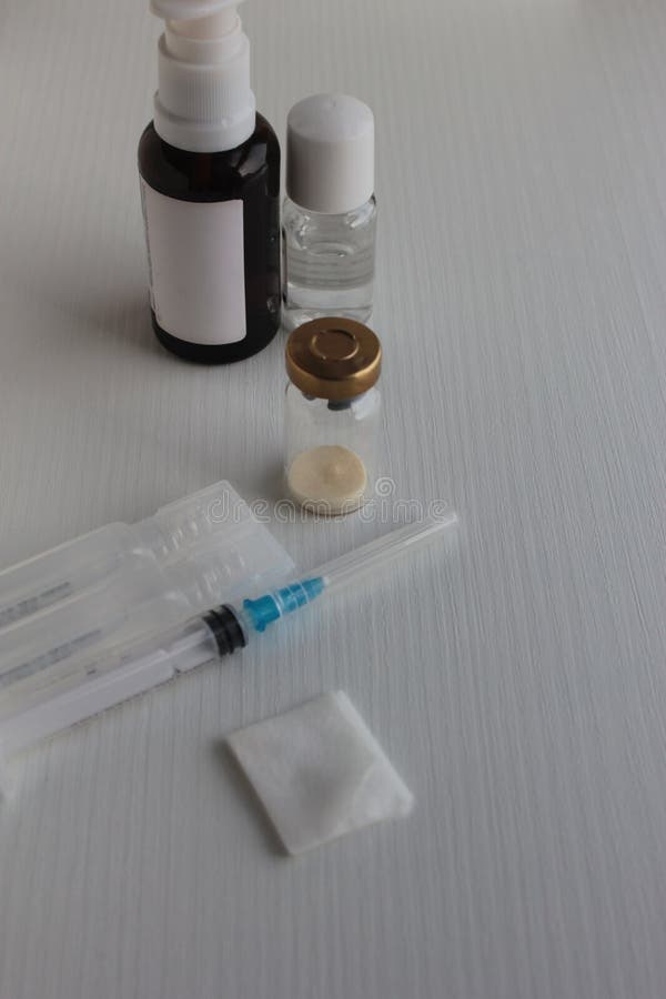 The Dry Vaccine is in a Vial, a Diluent and a Syringe for Injection ...