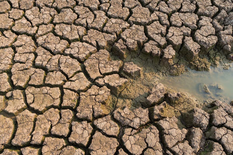 Dry Water Crisis the Land Cracked Near Dry Water Stock Photo - Image of ...